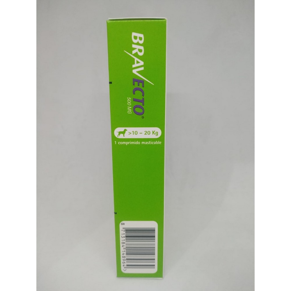 Bravecto Fluralaner 500 mg 1 Comprimido Masticable Para Perros ...