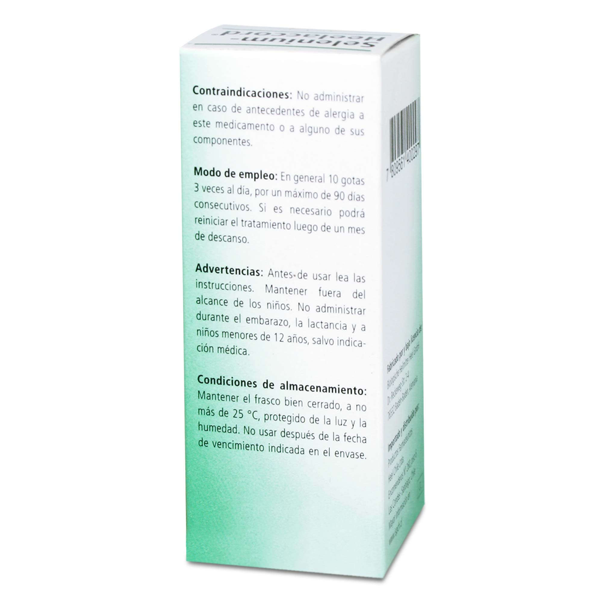 Heel Selenium-Heelaccord Selenium Metall 0,5 Gotas 30 mL | Cruz Verde