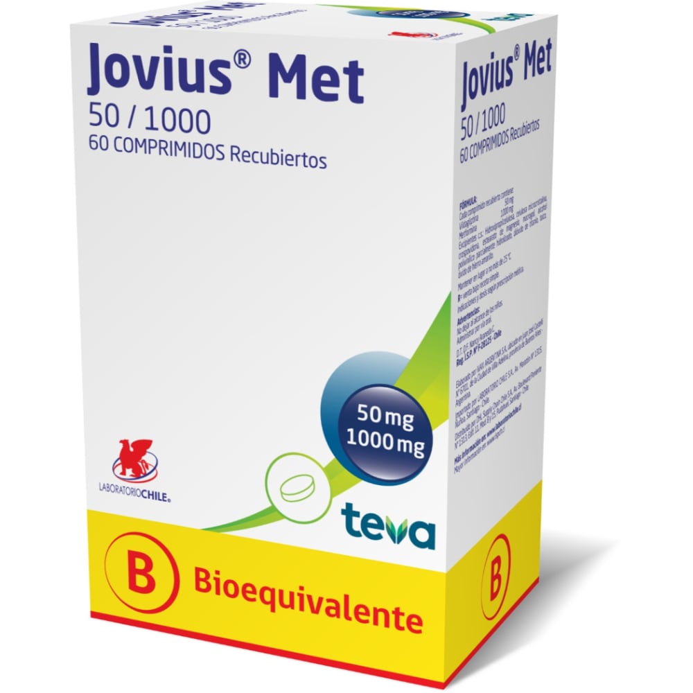 Jovius Met (50/1000 mg) 60 comprimidos | Cruz Verde