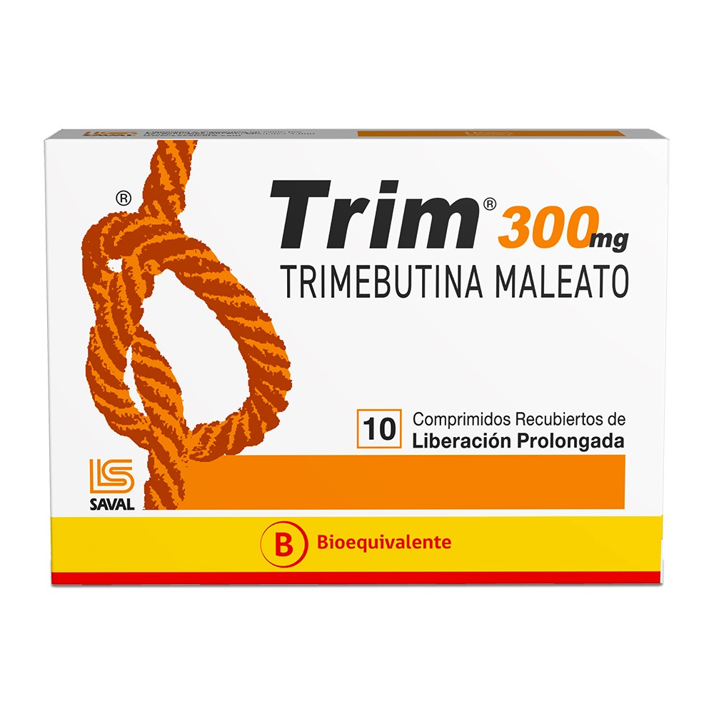 Trim Trimebutino 300 mg 10 Comprimidos Liberación Prolongada | Cruz Verde