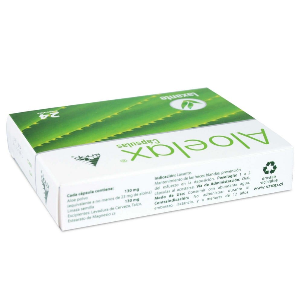 Aloe Lax Aloina 130 mg 24 Cápsulas | Cruz Verde