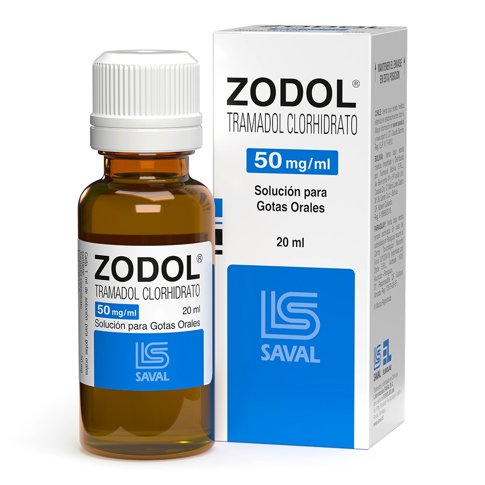 Zodol Tramadol Clorhidrato 50 mg Gotas 20 mL | Cruz Verde