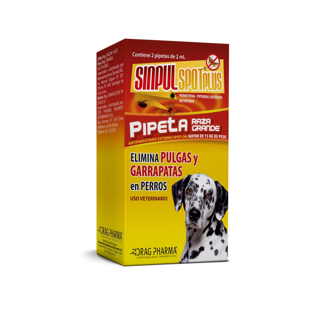 Sinpul Spot Plus Raza Grande 2 Pipetas De 2 ml C/U - FarmaCompara