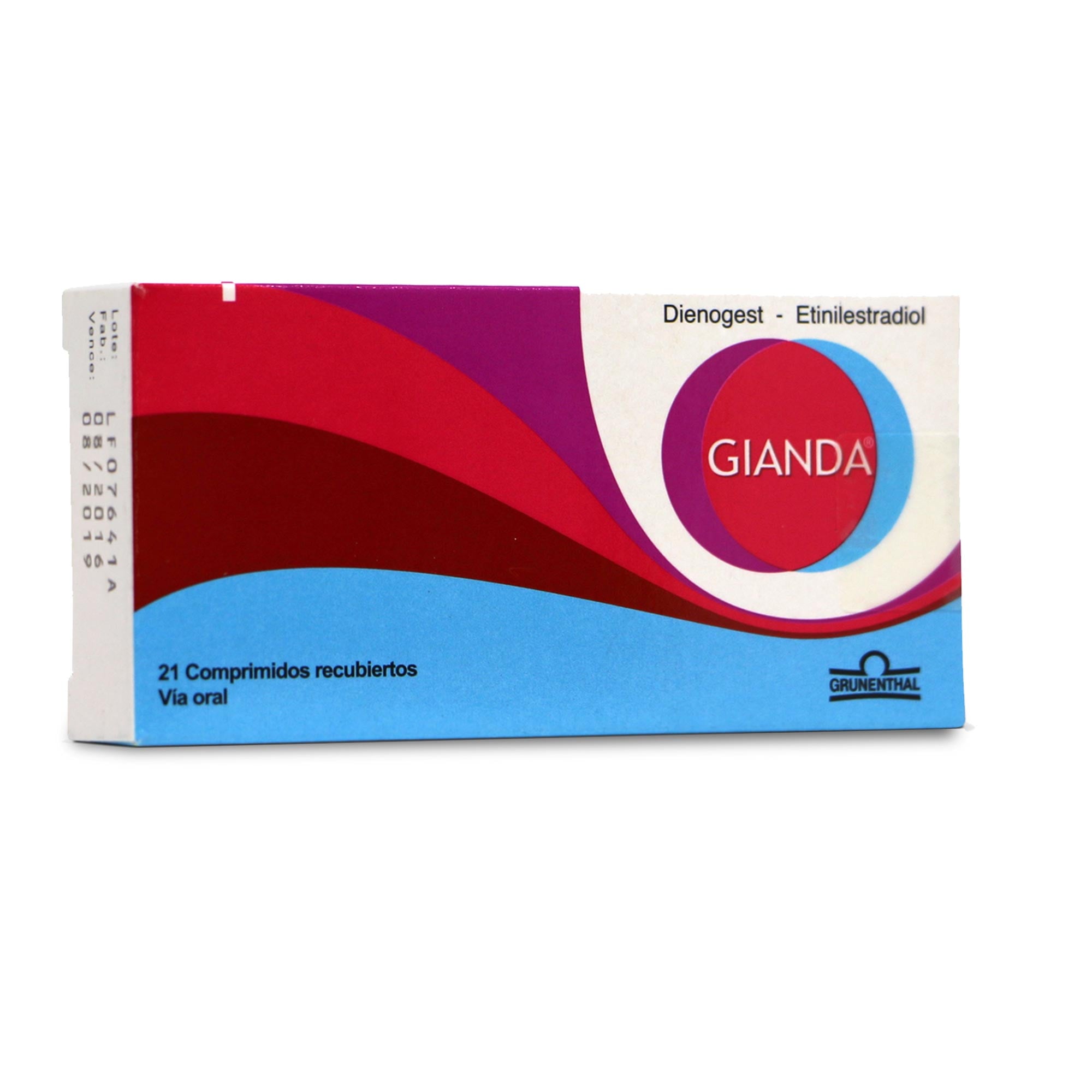 Gianda Dienogest 2 mg Etinilestradiol 30 mcg 21 Comprimidos Recubiertos ...