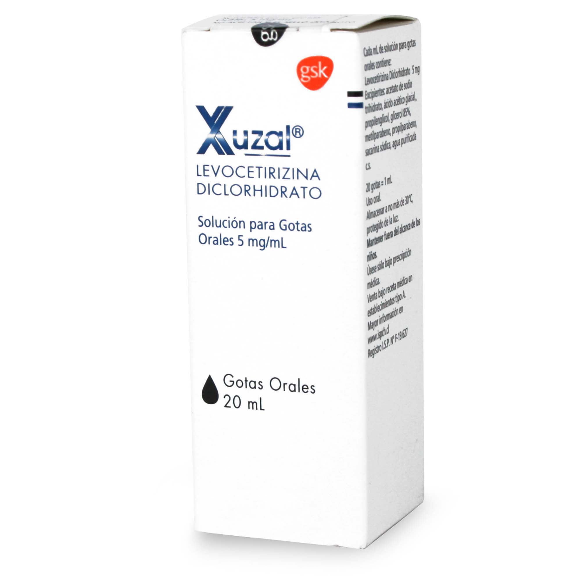 Xuzal Levocetirizina 5 mg/ml Solución Oral 20 mL - FarmaCompara