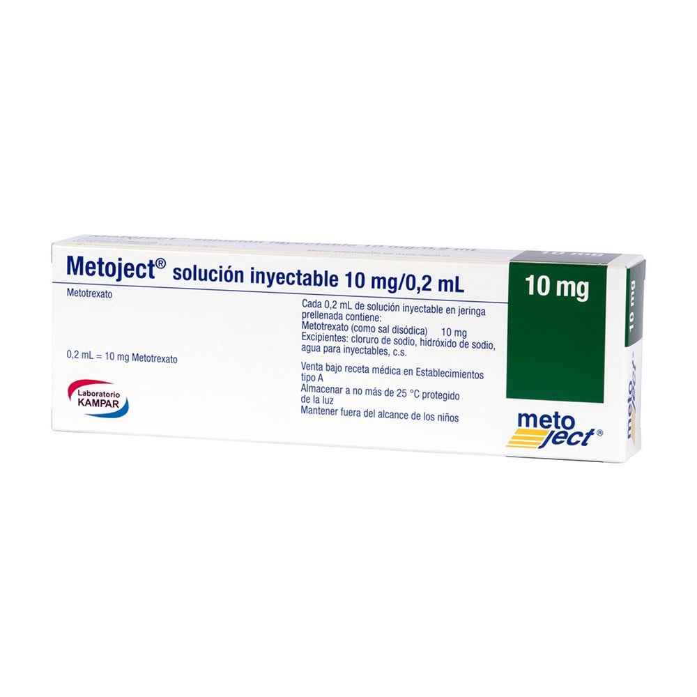 Metoject Metotrexato 10 mg / 0,2 mL Solución Inyectable 1 Jeringa Pre ...