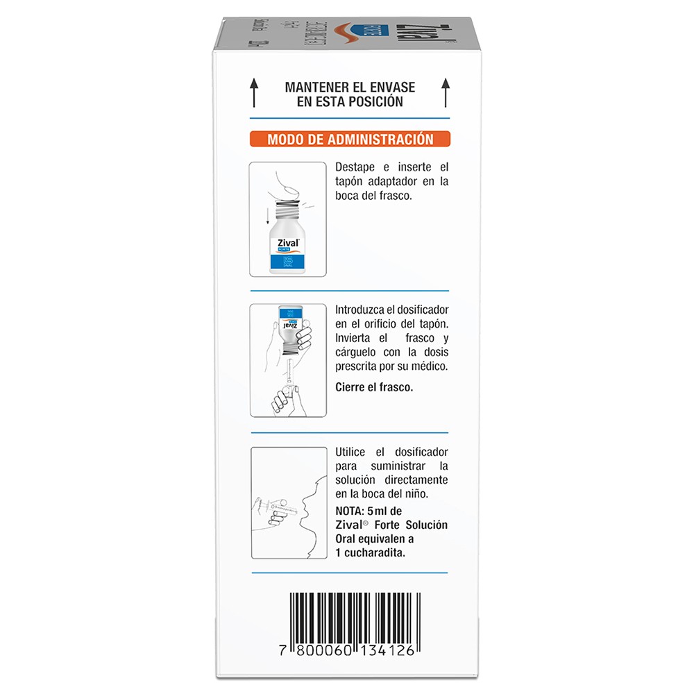 Zival Forte Levocetirizina 5 mg/5ml Solución Oral 120 mL | Farmacias ...