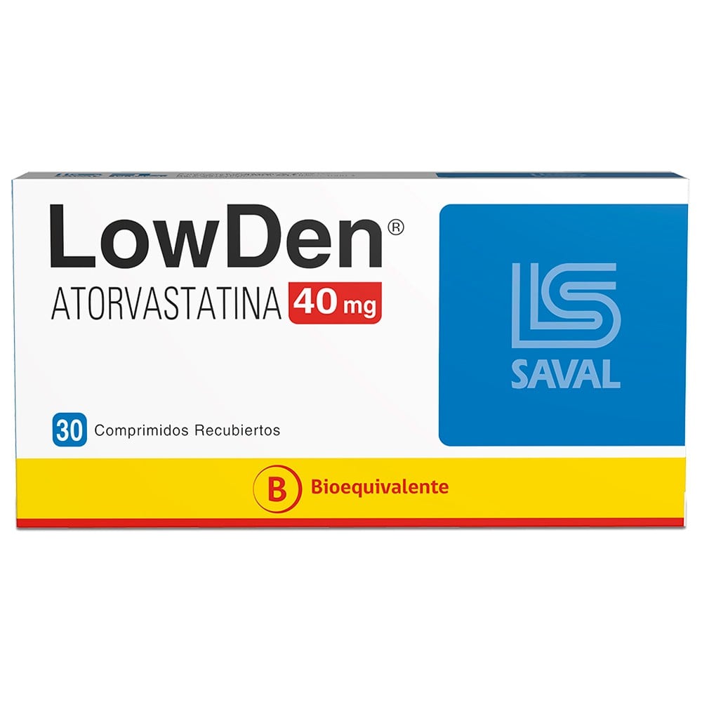 Lowden 40 Atorvastatina 40 mg 30 Comprimidos Recubiertos | Cruz Verde