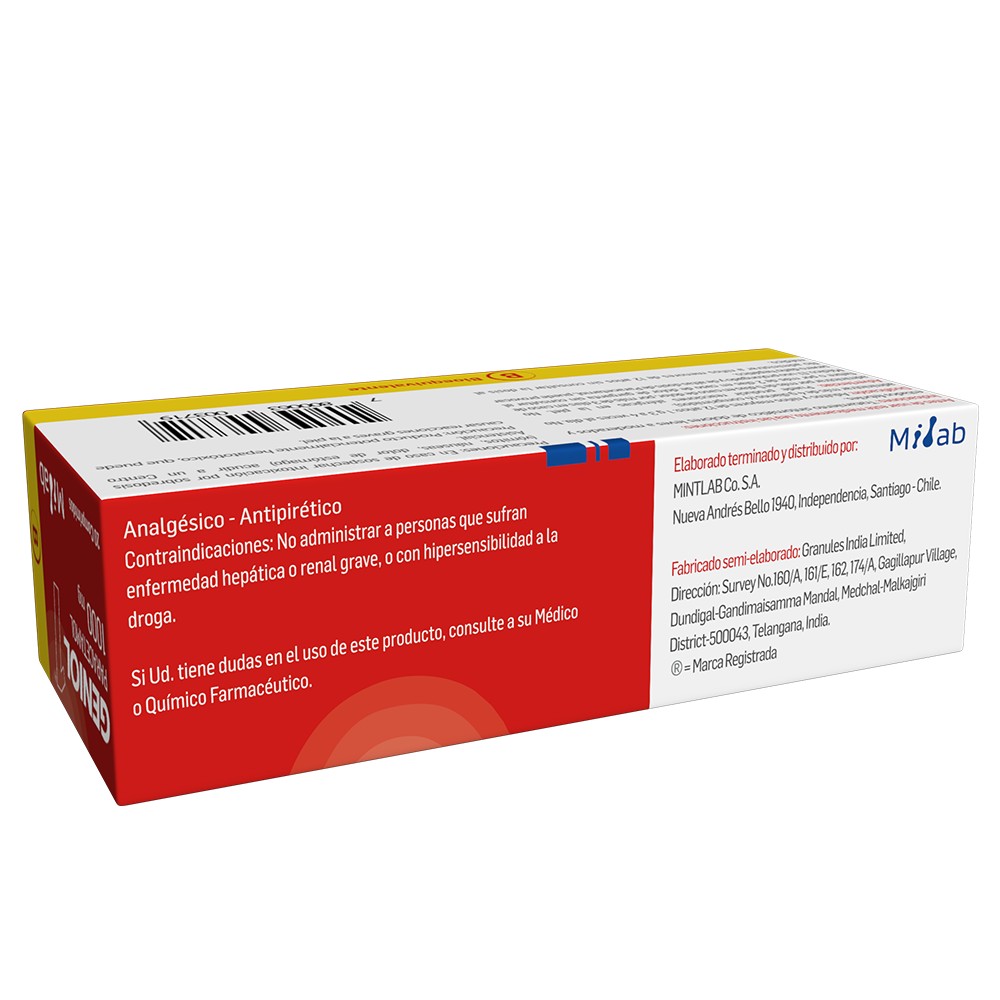 Geniol 1000 mg 20 Compromidos | Cruz Verde