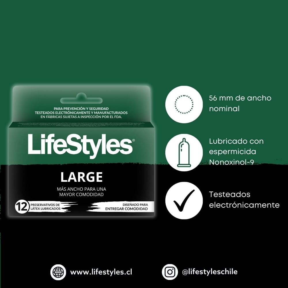 LifeStyles Large 12 Preservativos | Cruz Verde