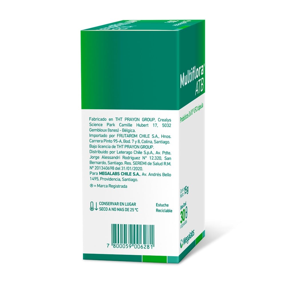 Multiflora Atb Probioticos 30.000M.Ufc 30 Cápsulas | Cruz Verde