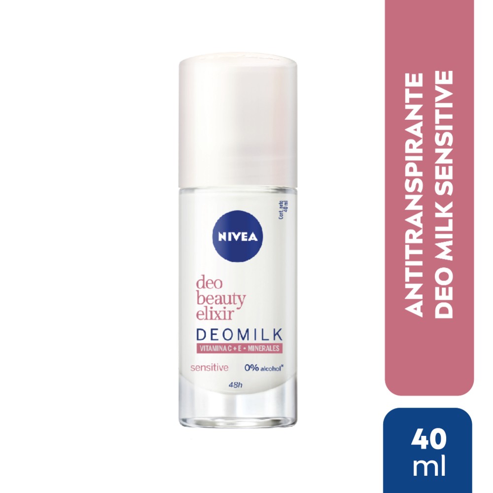 Antitranspirante Nivea Beauty Elixir Sensitive Roll on | Cruz Verde