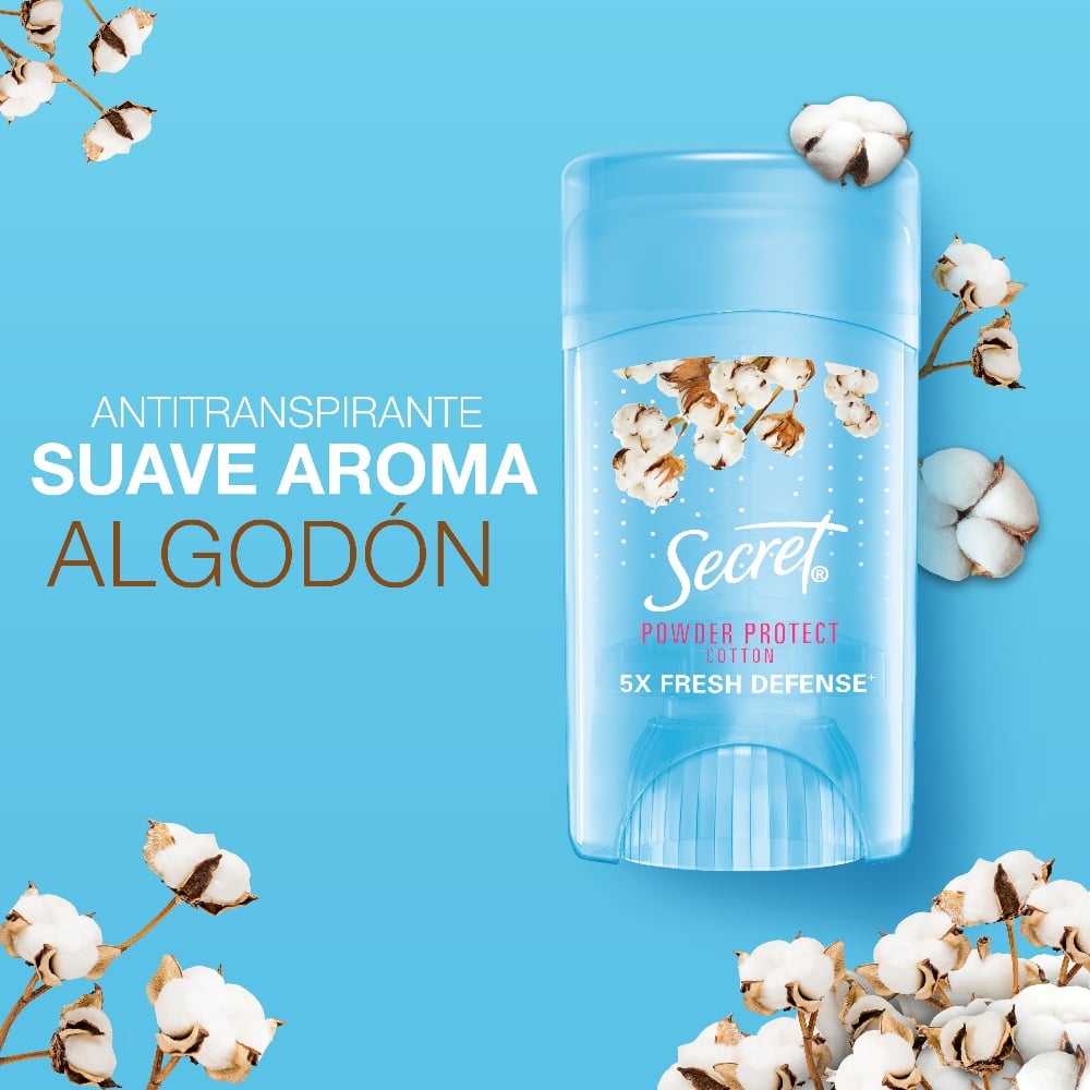 Desodorante Antitranspirante en Gel Secret Powder Protect Cotton 45 g ...