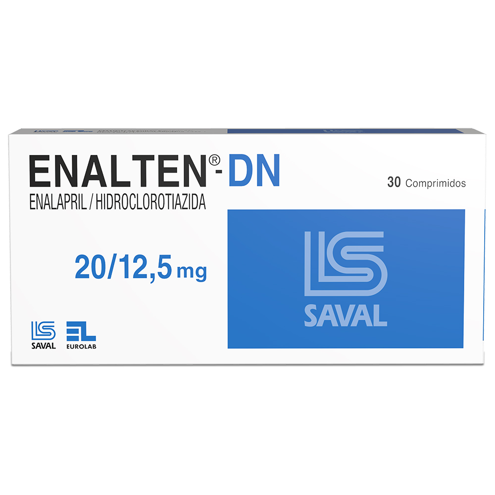 Enalten-DN Enalapril 20 mg Hidroclorotiazida 12,5 mg 30 Comprimidos ...