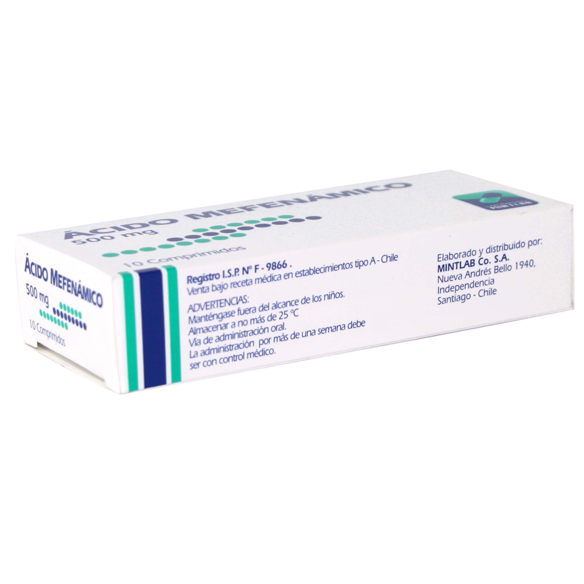 Acido Mefenamico 500 mg 10 Comprimidos | Cruz Verde