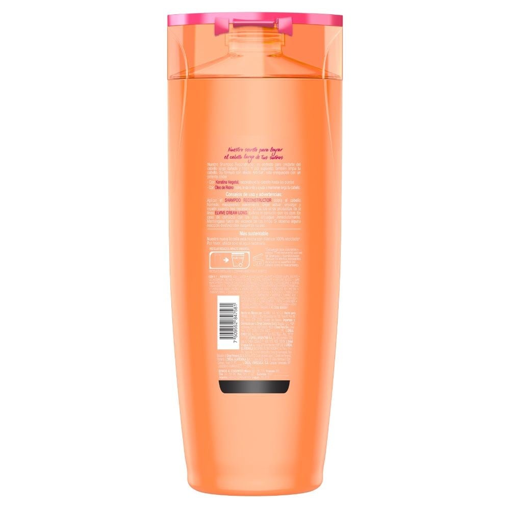 Shampoo Dream Long Reconstructor Cabello Largo Dañado 400 ml | Cruz Verde