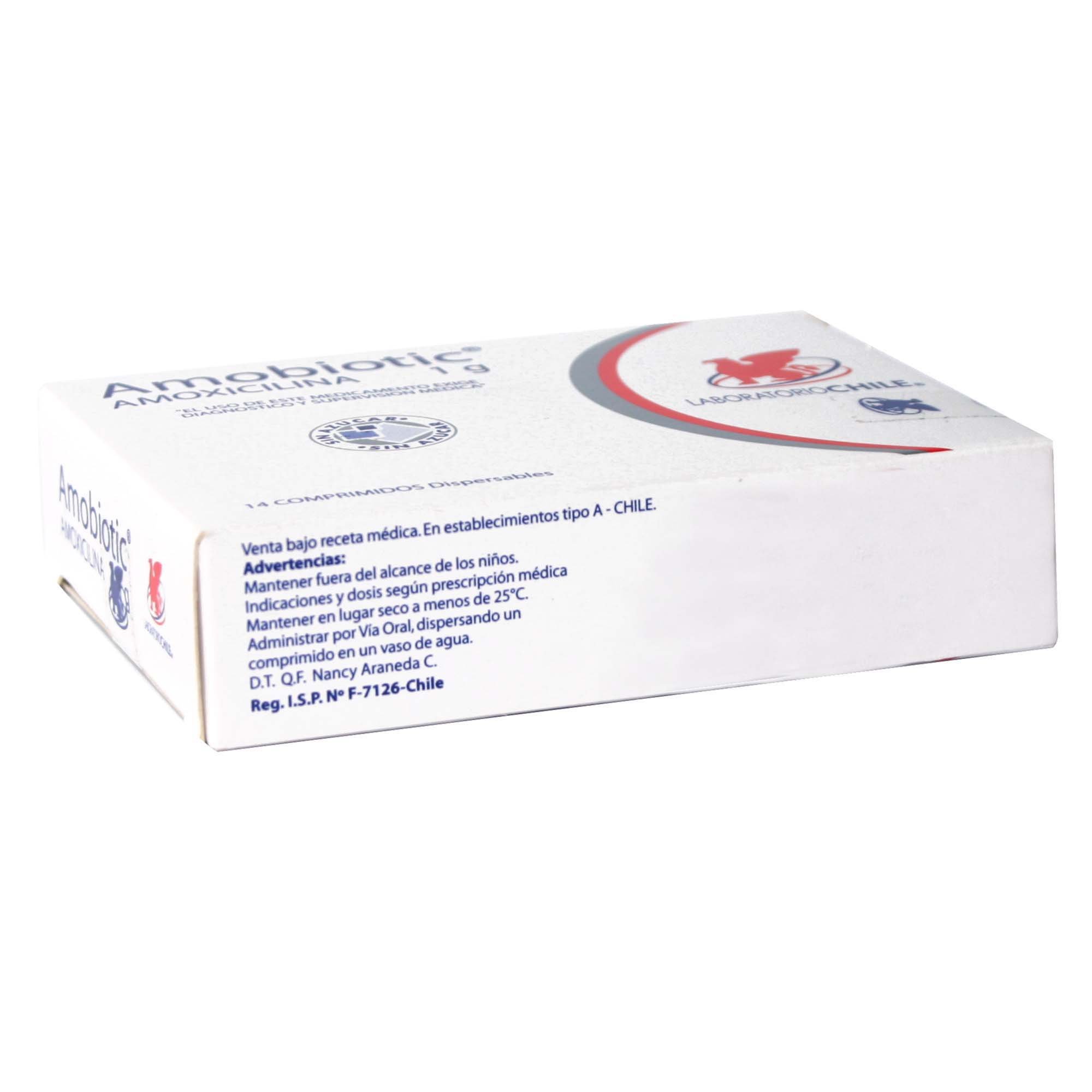 Amobiotic Amoxicilina 1000 mg 14 Comprimidos | Cruz Verde