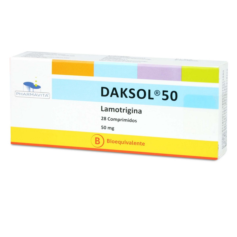 Daksol 50 Lamotrigina 50 mg 28 Comprimidos | Cruz Verde