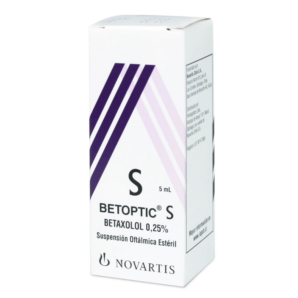 Betoptic-S Betaxolol 0,25% Solución Oftálmica 5 mL | Cruz Verde