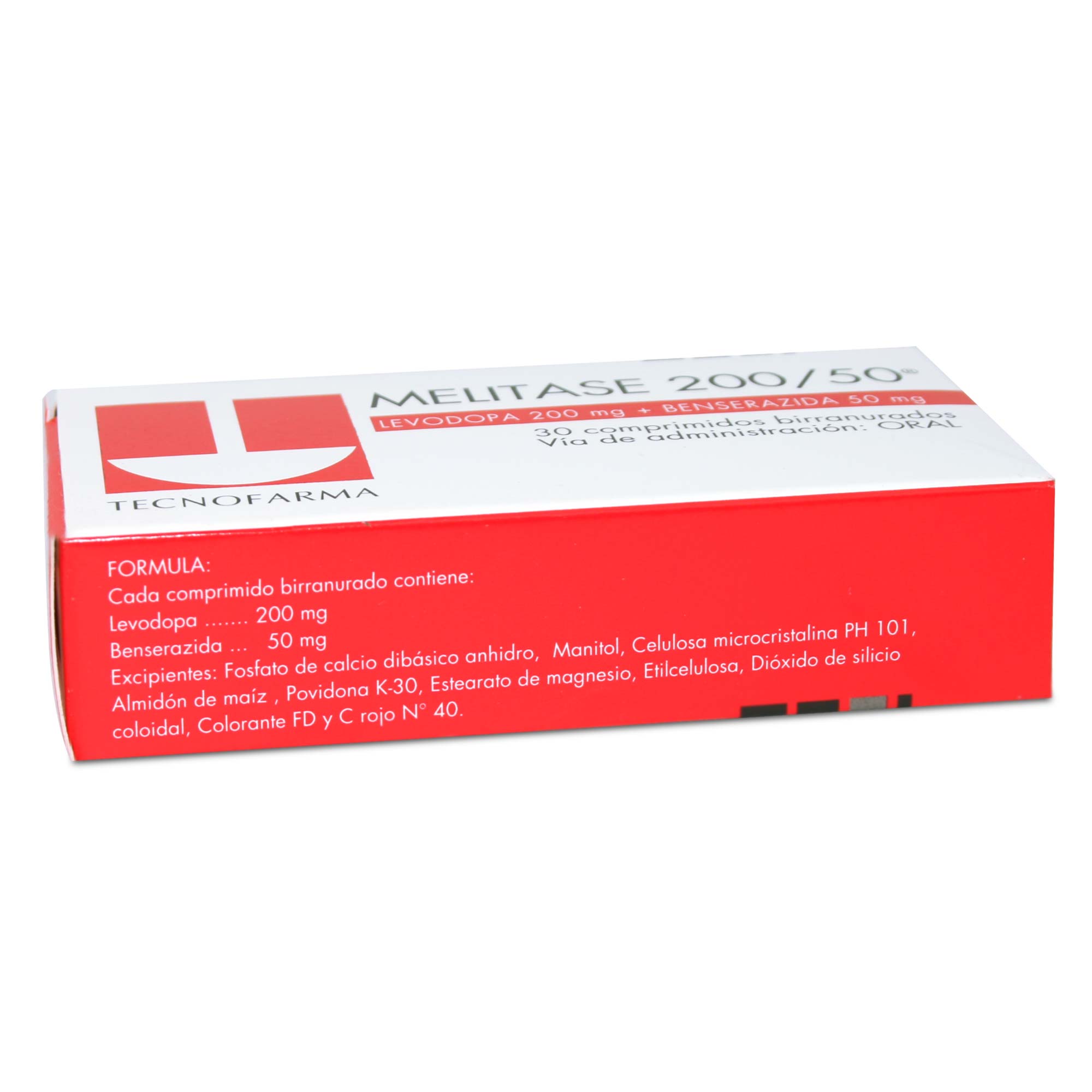 Melitase Levodopa 200 mg 30 Comprimidos | Cruz Verde