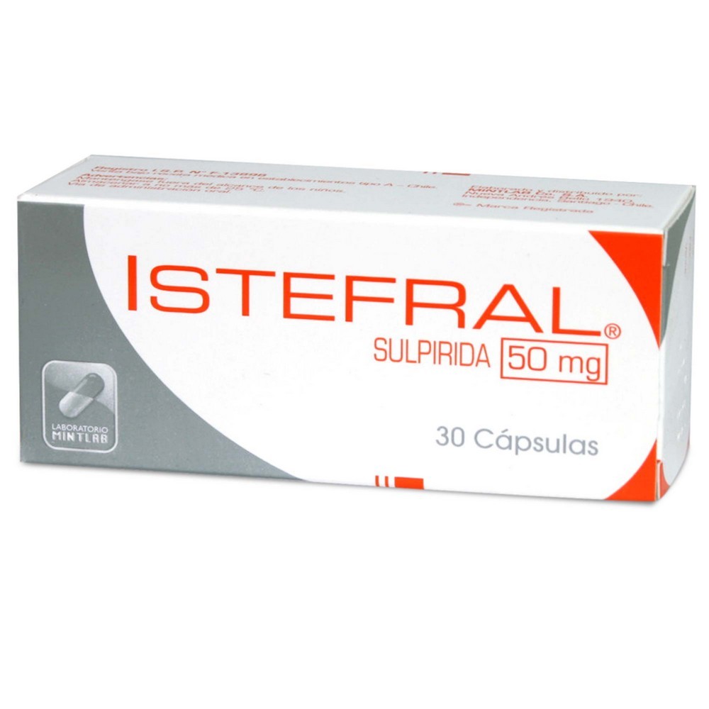 Istefral Sulpirida 50 mg 30 Cápsulas