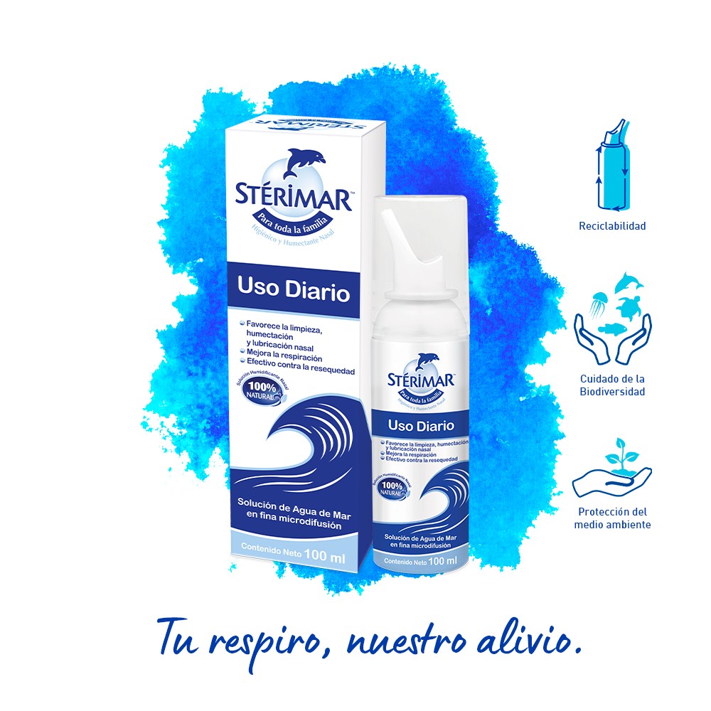 Sterimar Agua De Mar 0,9% Spray Nasal 100 mL | Cruz Verde