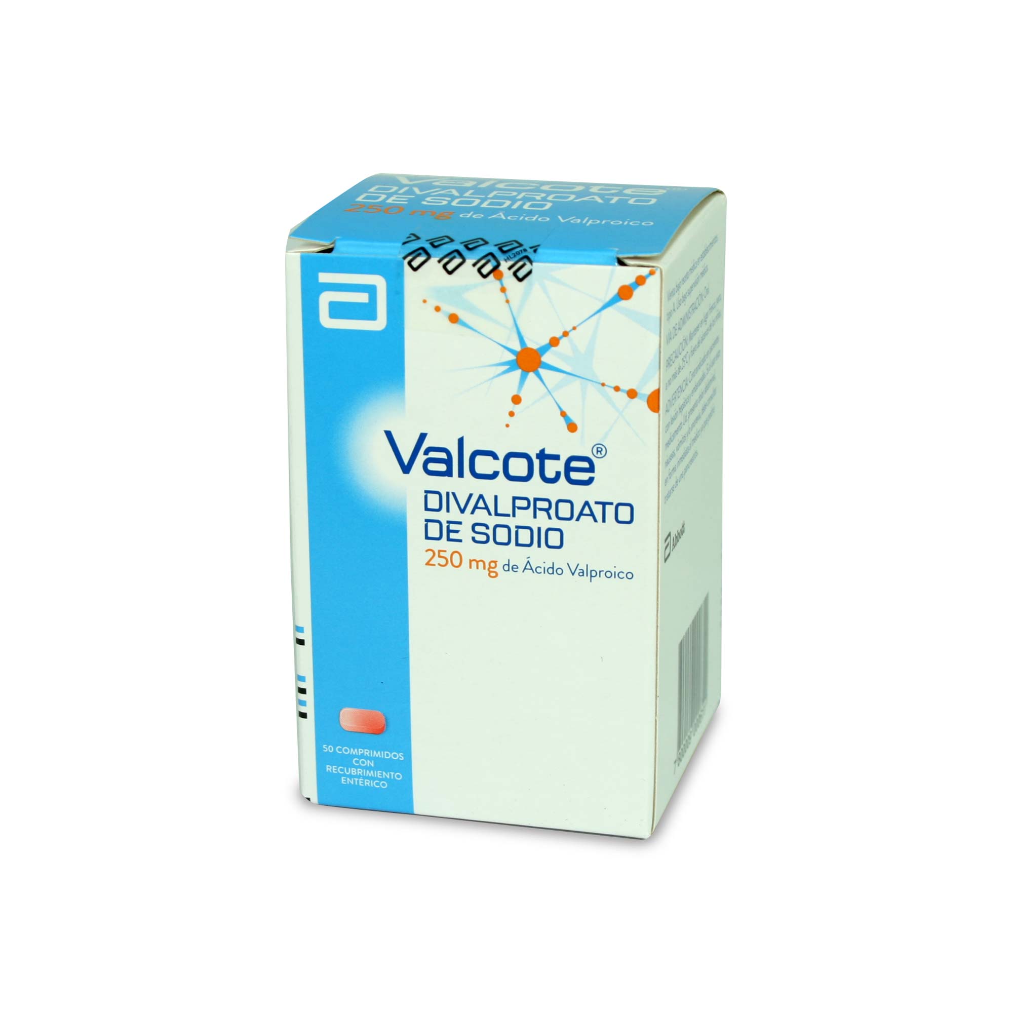 Valcote Acido Valproico 250 mg 50 Comprimidos - FarmaCompara