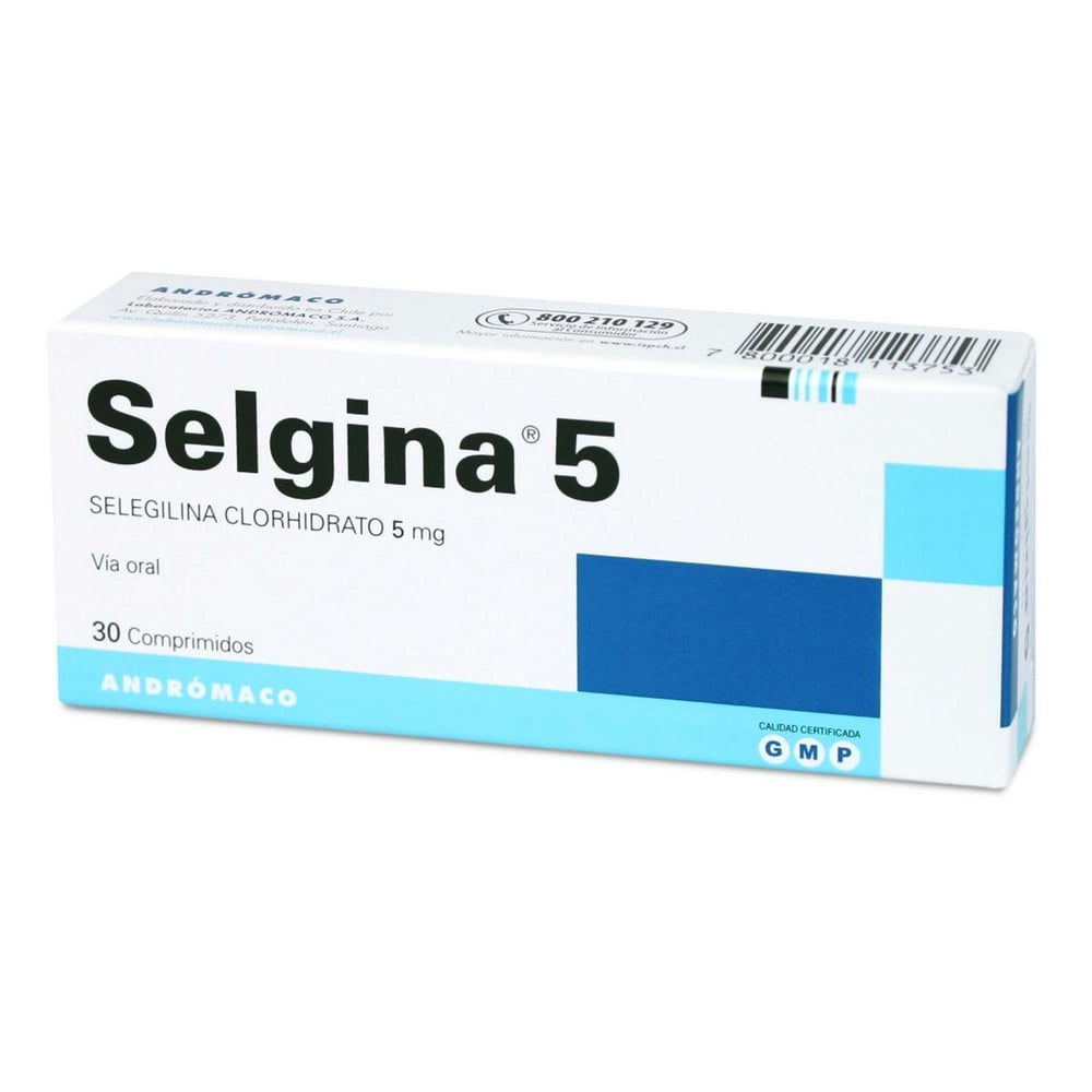 Selgina Selegilina 5 mg 30 Comprimidos | Cruz Verde