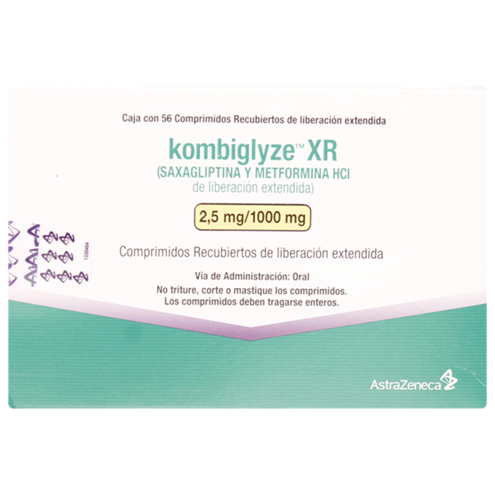 Kombiglyze XR Saxagliptina 2,79 mg 56 Comprimidos Recubiertos | Cruz Verde