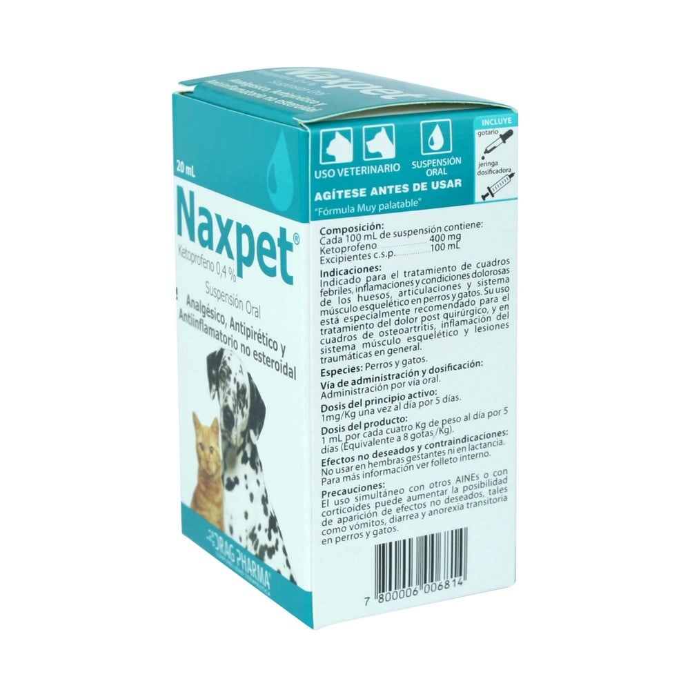 Naxpet Ketoprofeno 0,4% Suspensión Oral 20 mL | Cruz Verde