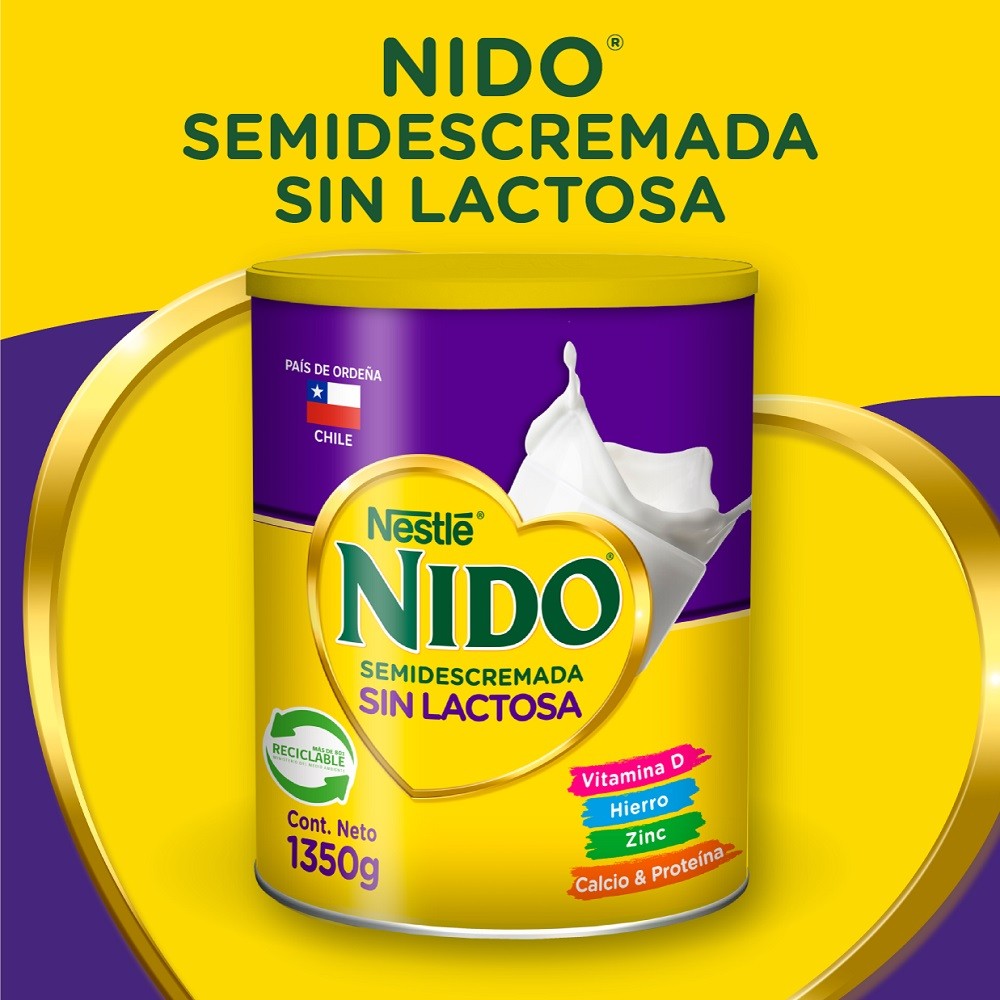 Leche en Polvo Familiar Semidescremada Sin Lactosa 1350 gr | Cruz Verde