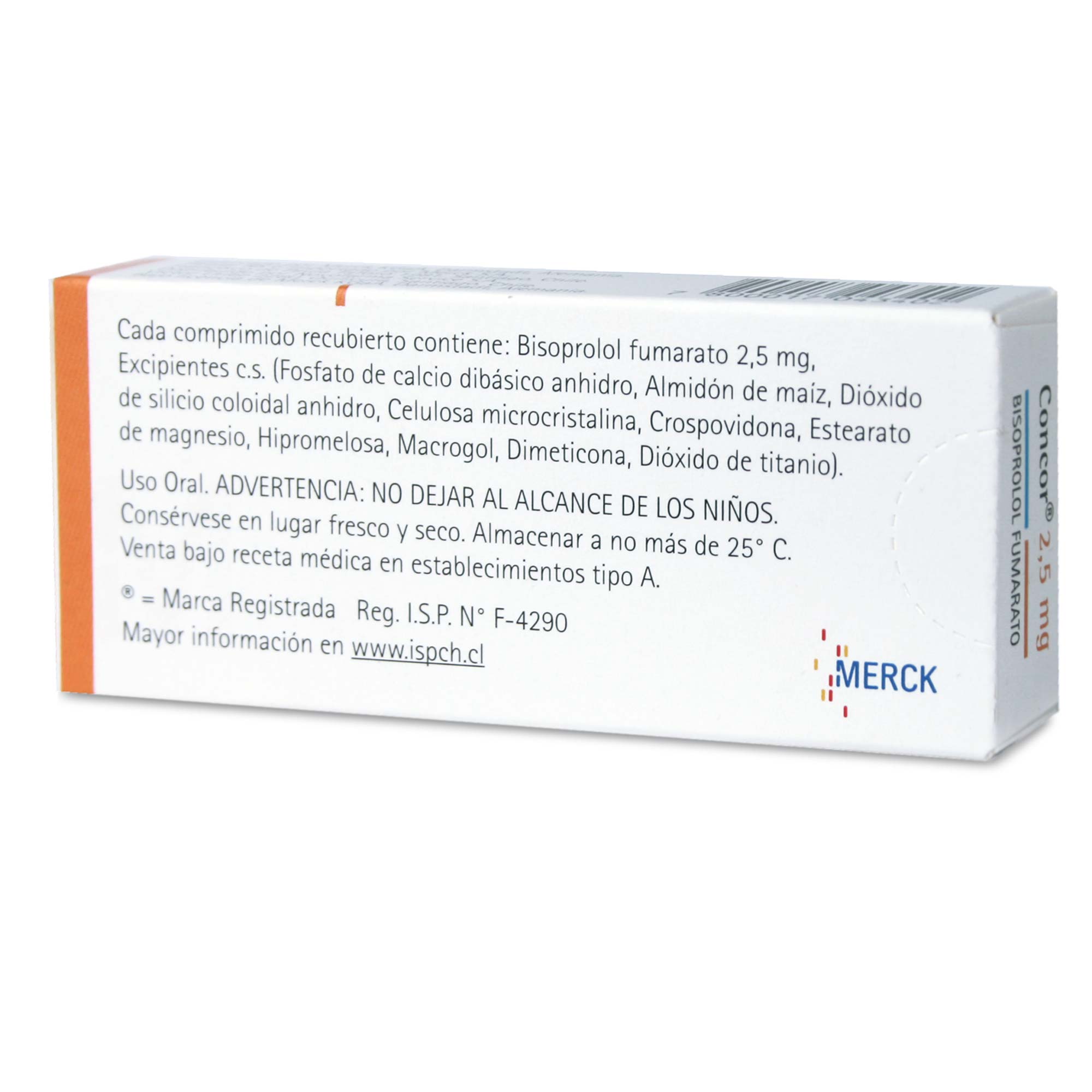 Concor Bisoprolol 2,5 mg 28 Comprimidos Recubiertos | Cruz Verde