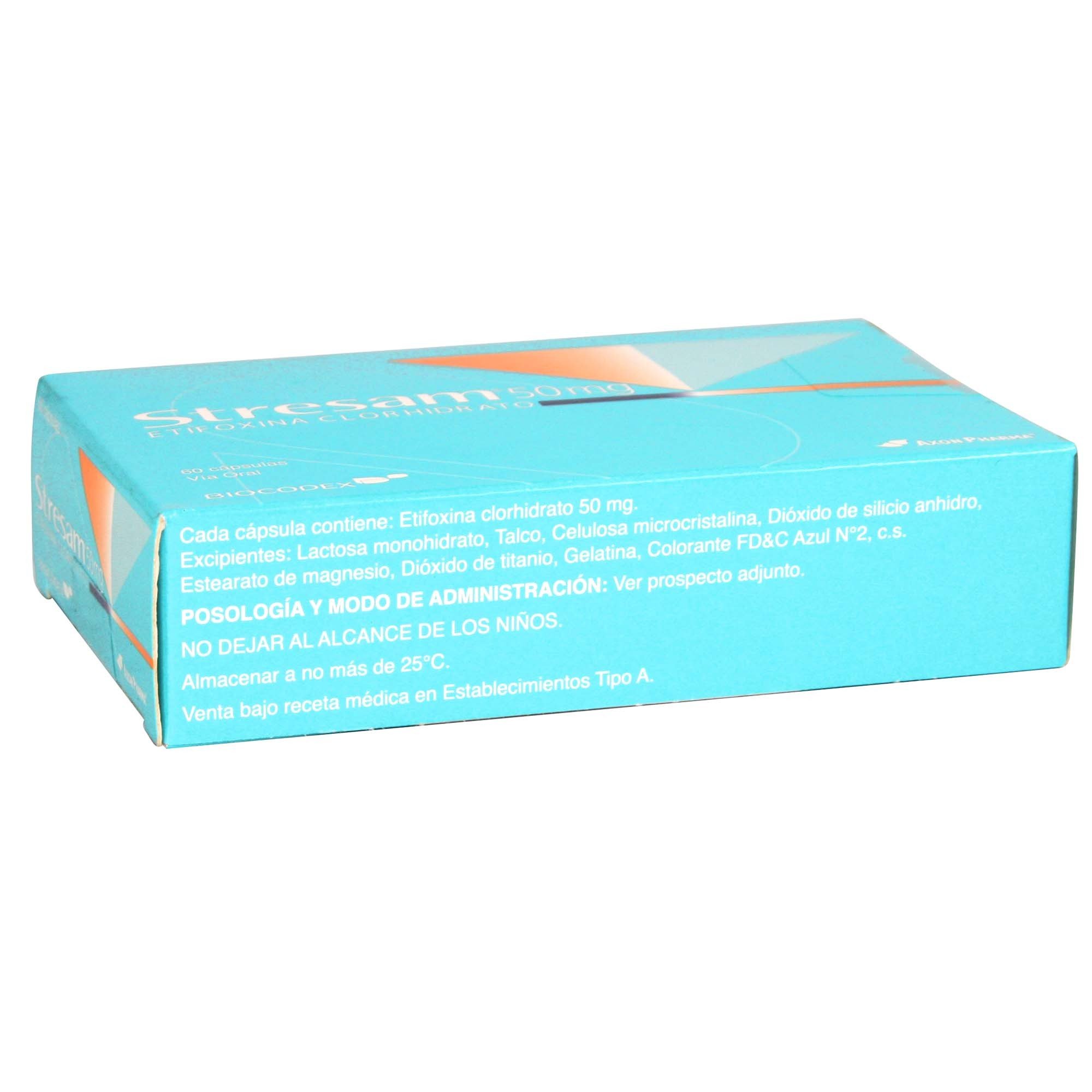 Stresam Etifoxina Clorhidrato 50 mg 60 Cápsulas | Cruz Verde