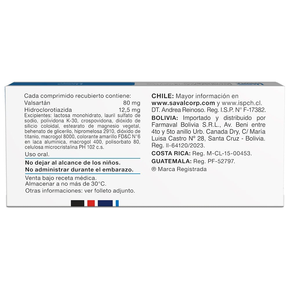 Valax-D 80/12,5 Valsartan 80 mg Hidroclorotiazida 12,5 mg 30 ...