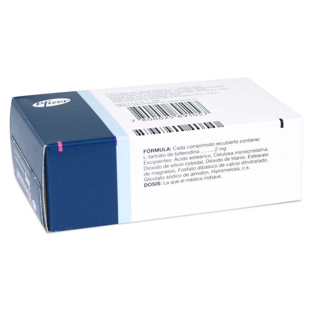 Detrusitol Tolterodina 2 mg 28 Comprimidos | Cruz Verde