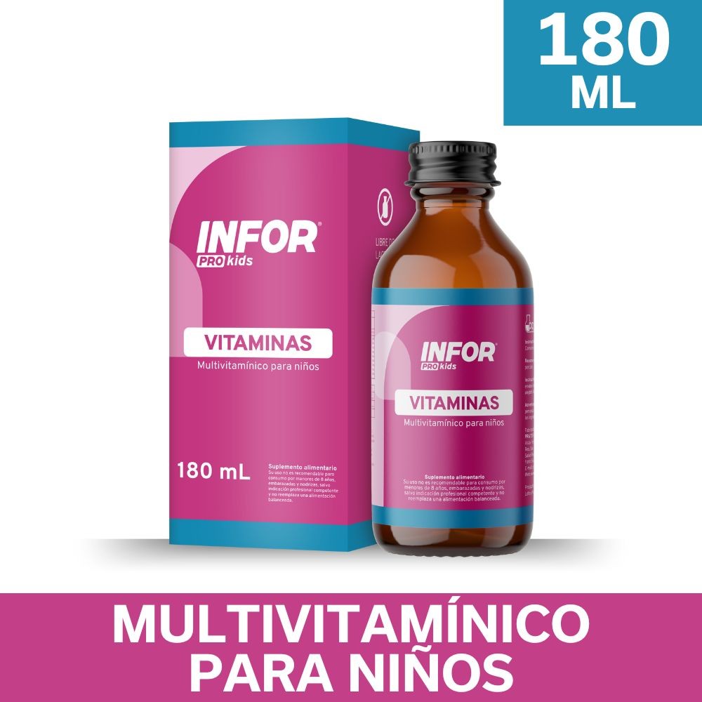 Infor Pro Kids Vitaminas 1119 UI/5mL Jarabe 180 mL