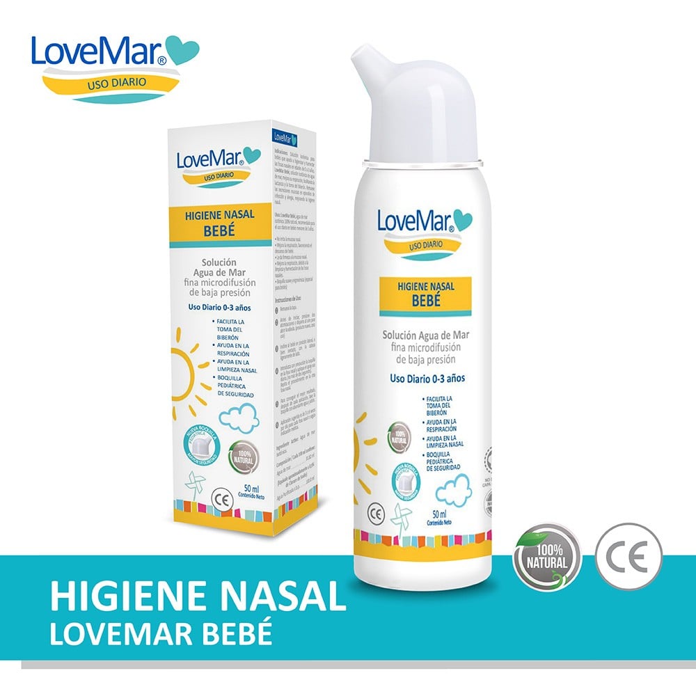 Lovemar Bebé Agua de Mar Isotónica 50 mL | Cruz Verde