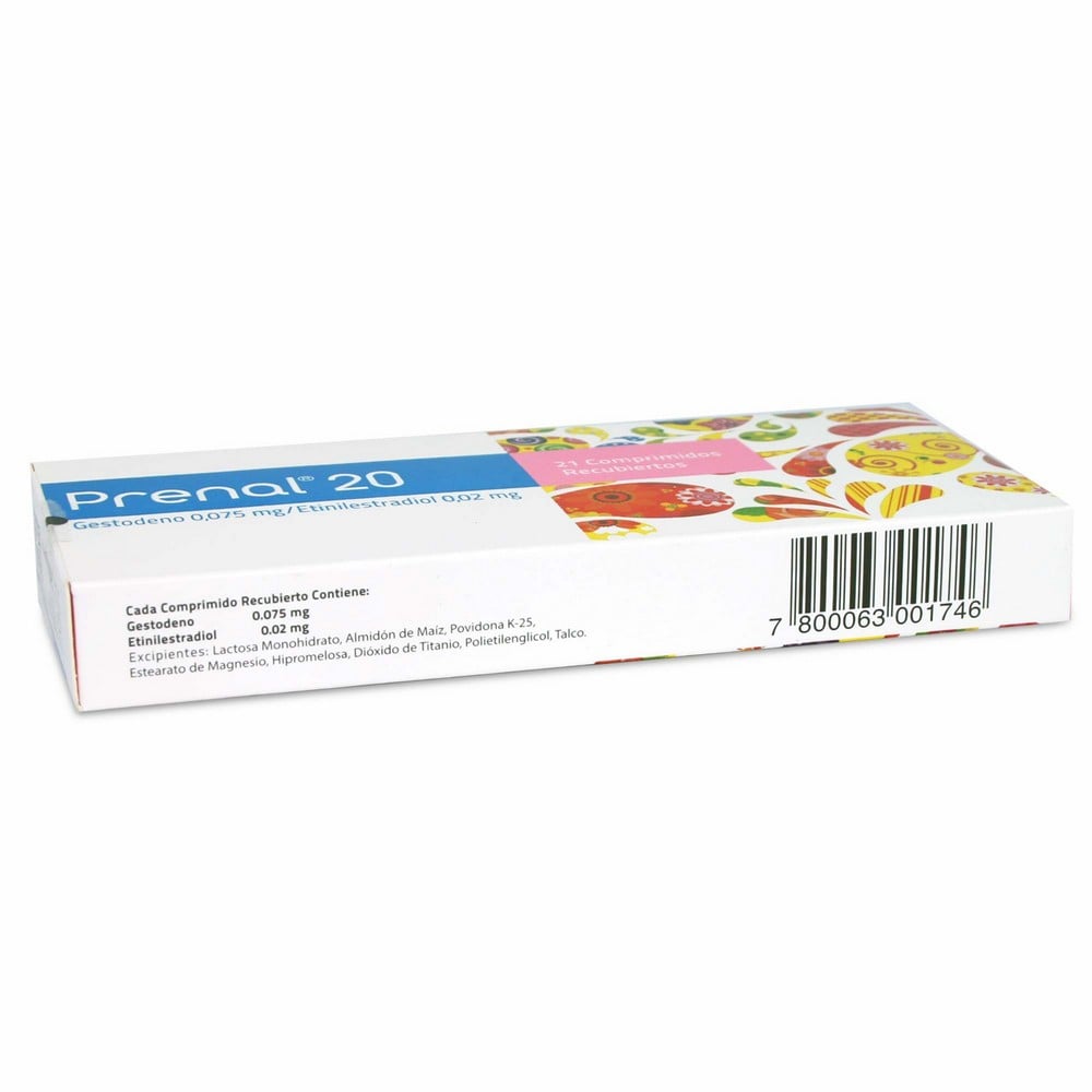Prenal 20 Gestodeno 0,075 mg 21 Comprimidos Recubiertos | Cruz Verde