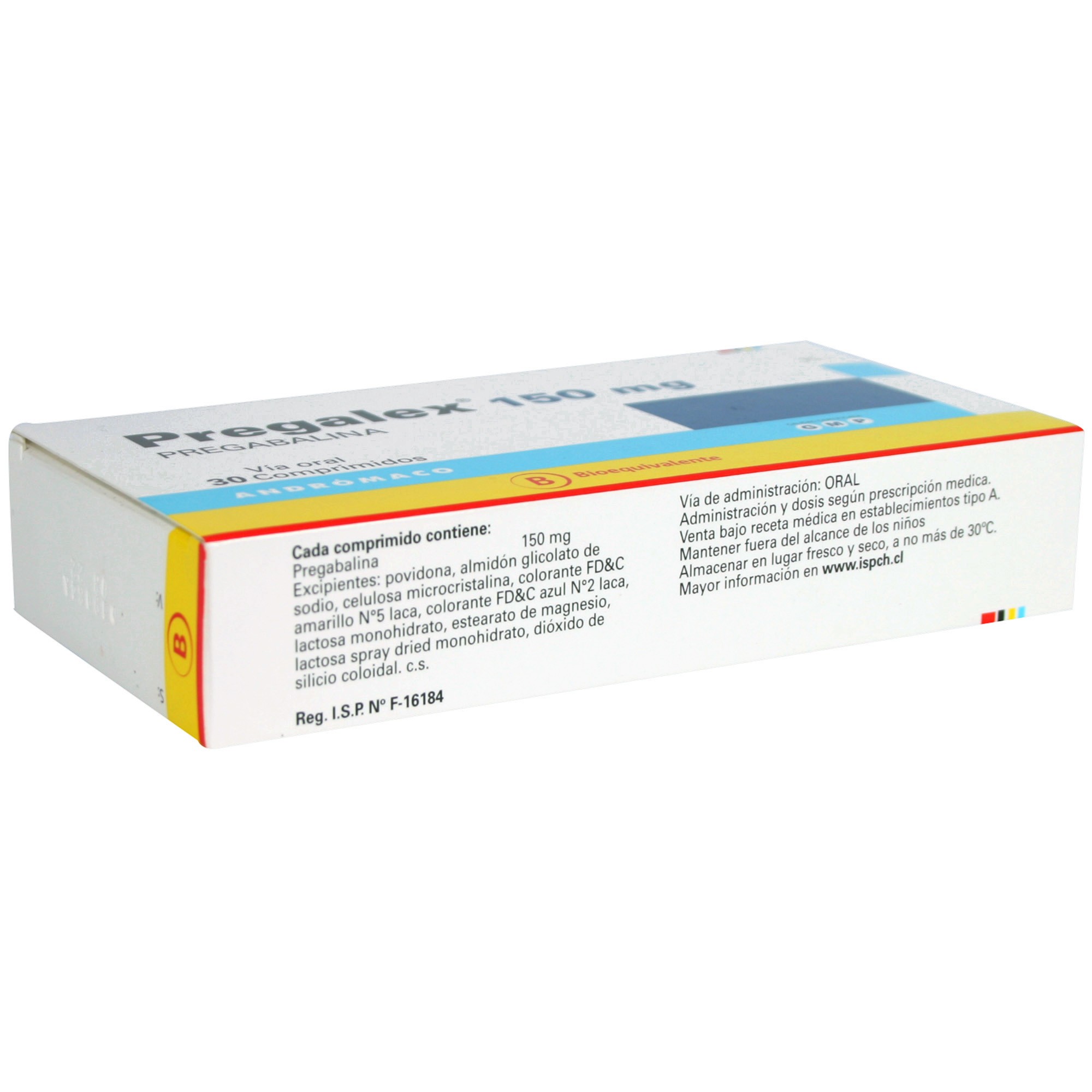 Pregalex Pregabalina 150 mg 30 Comprimidos | Cruz Verde