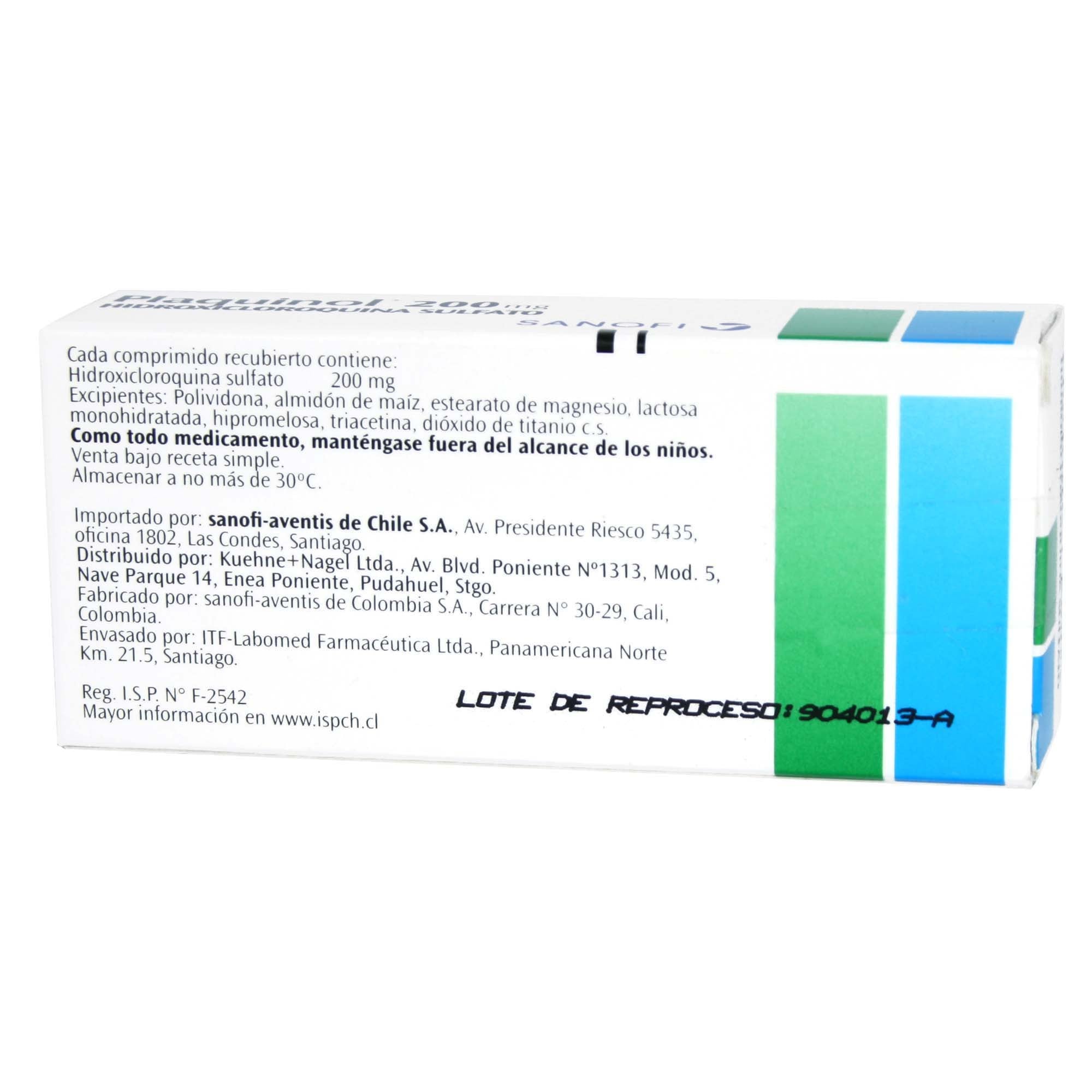 Plaquinol Hidroxicloroquina Sulfato 200 mg 30 Comprimidos | Cruz Verde