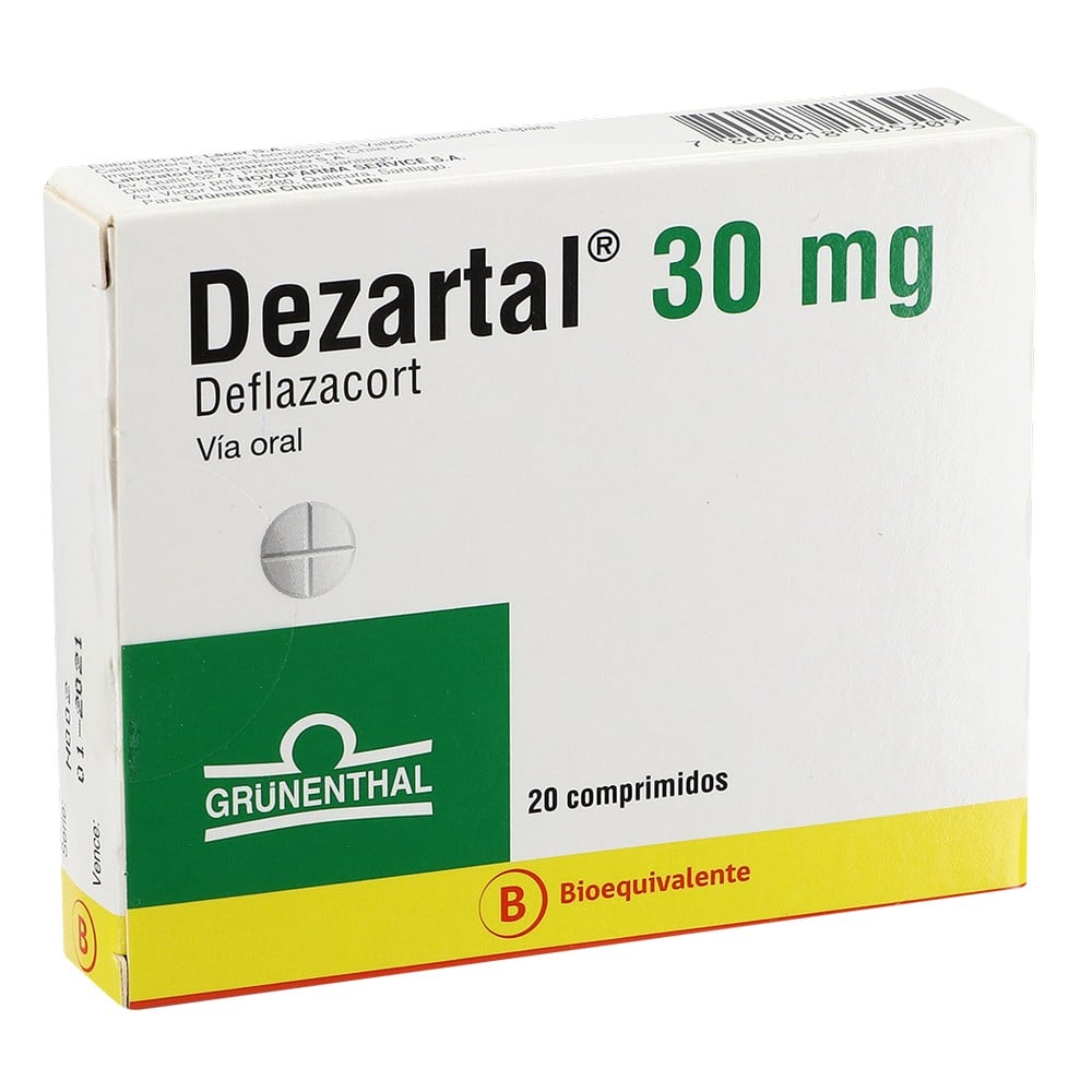 Dezartal Deflazacort 30 mg 20 Comprimidos | Cruz Verde