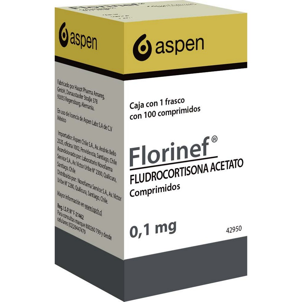 Florinet Fludrocortisona Acetato 0,1 mg 100 Comprimidos | Farmacias ...