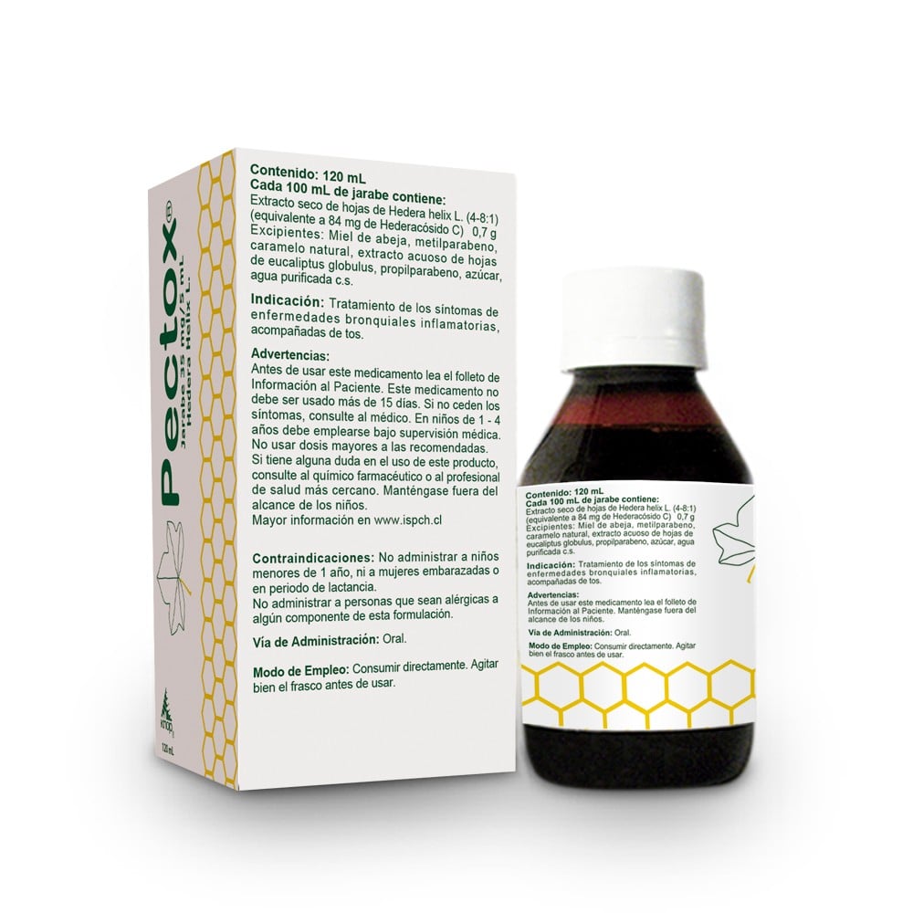 Pectox Jarabe Hedera Helix 35 mg/ 5 mL Frasco 120 mL | Cruz Verde