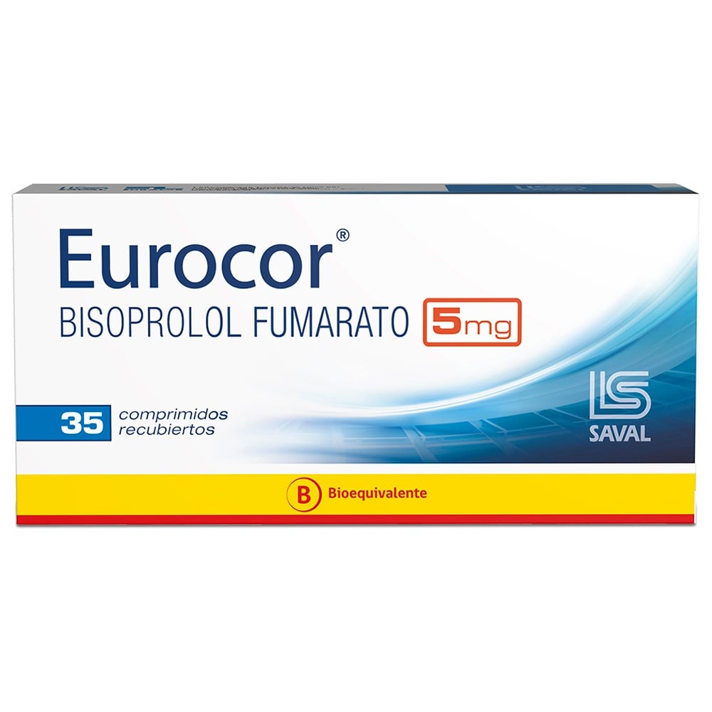 Eurocor Bisoprolol 5 mg 35 Comprimidos Recubiertoss | Cruz Verde