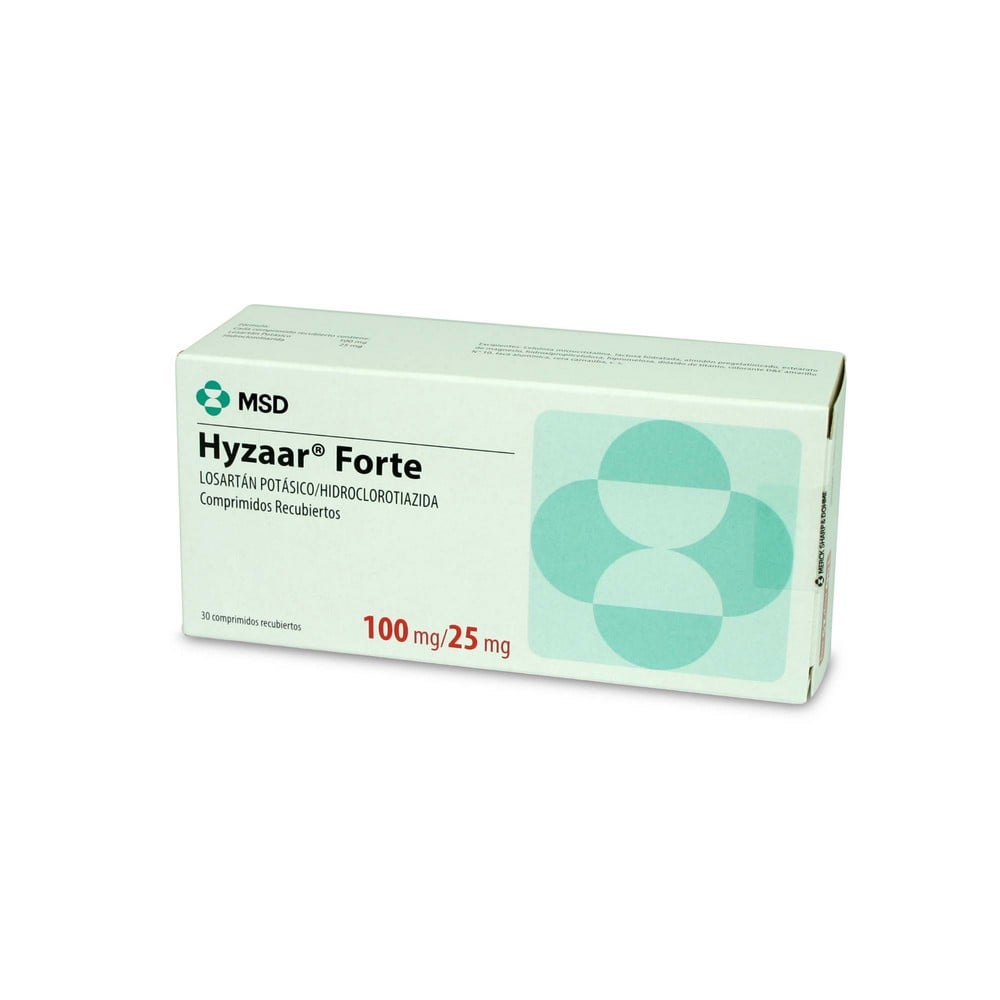 Hyzaar Forte Losartan 100 mg 30 Comprimidos | Cruz Verde