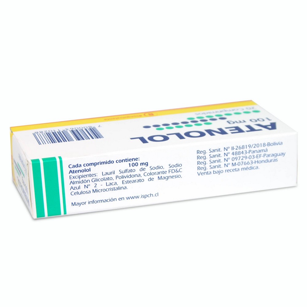 Atenolol 100 mg 20 Comprimidos | Cruz Verde