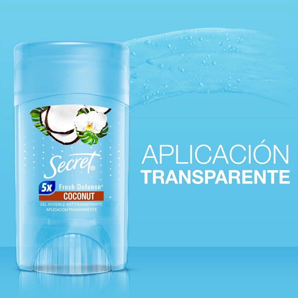 Antitranspirante en Gel Secret Coco 45G 2 Un | Cruz Verde