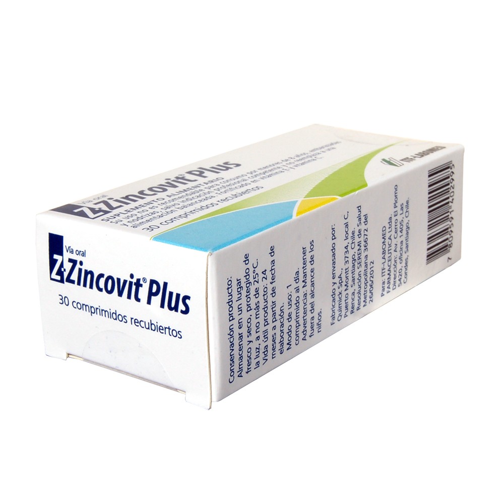 Z-Zincovit Plus Suplemento Alimentario 30 Comprimidos Recubiertos ...