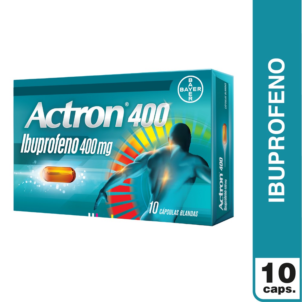 Actron 400 mg x 10 Cápsulas Blandas - FarmaCompara
