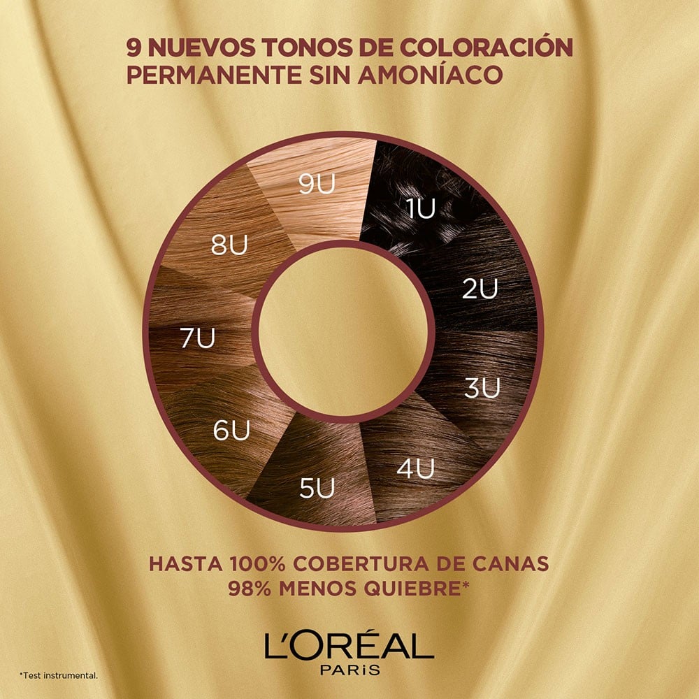 Tintura sin amoníaco L'Oreal - Castaño | Cruz Verde